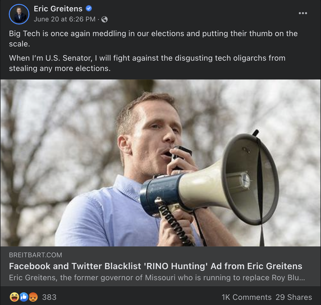 Eric Greitens | MRC Free Speech America