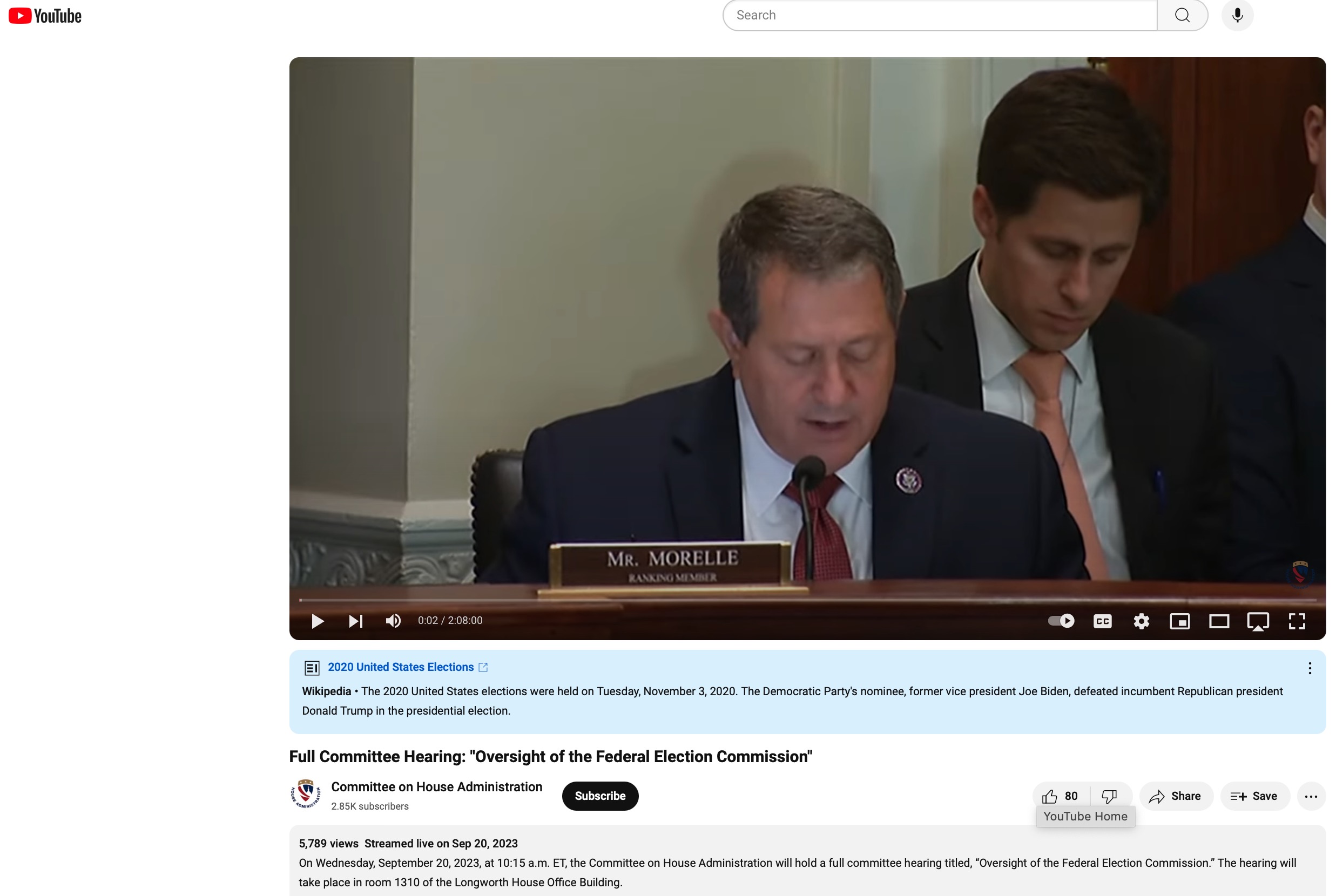 Committee on House Administration | MRC Free Speech America